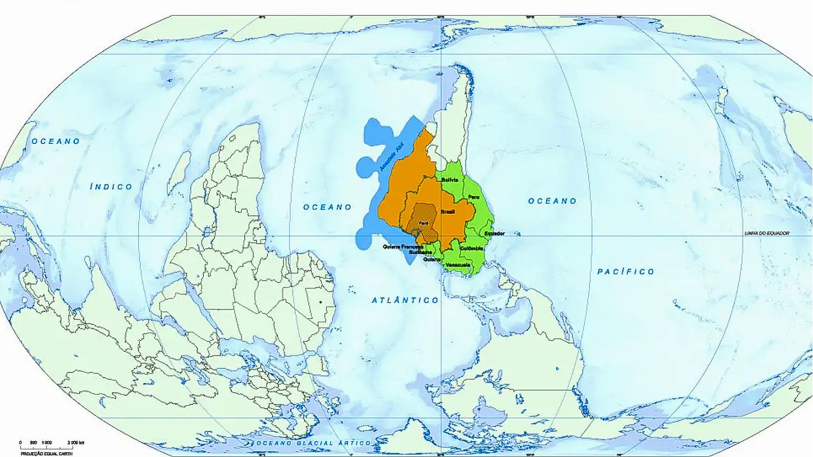 IBGE lança mapa na COP30 destacando o Pará no centro do mundo